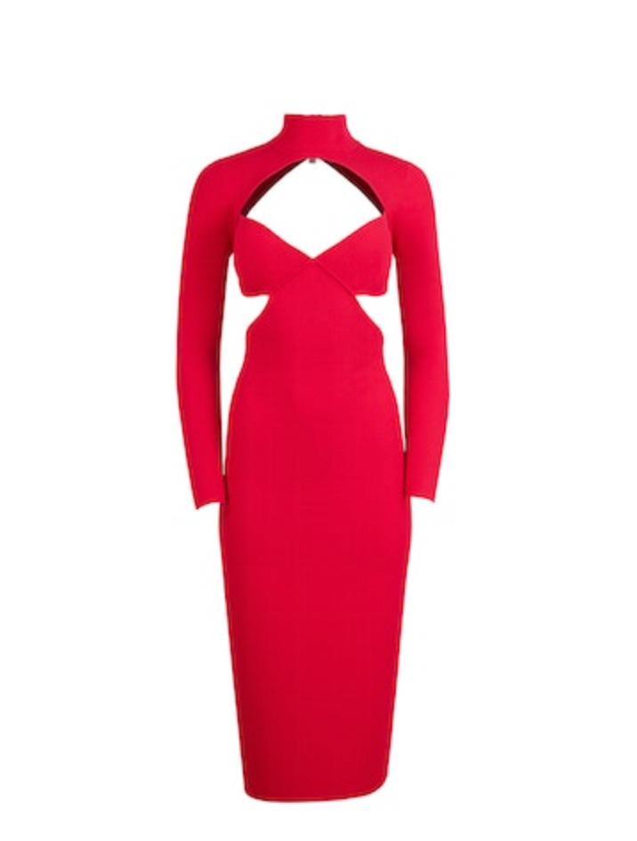 Knit Cross Back Midi Dress-Chilli – OFFSEIDS NEW YORK