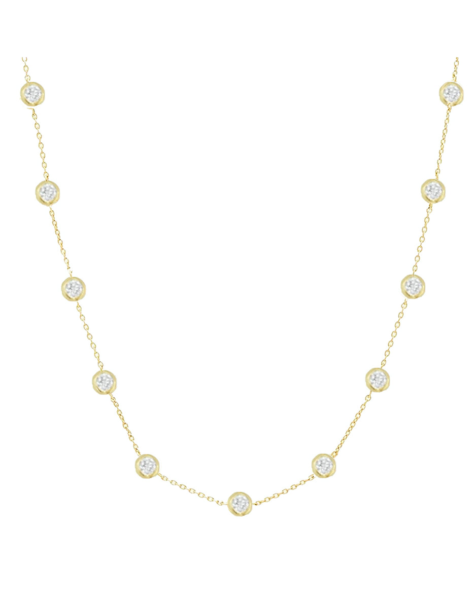14K Yellow Gold Diamond Bezel Set Necklace – OFFSEIDS NEW YORK
